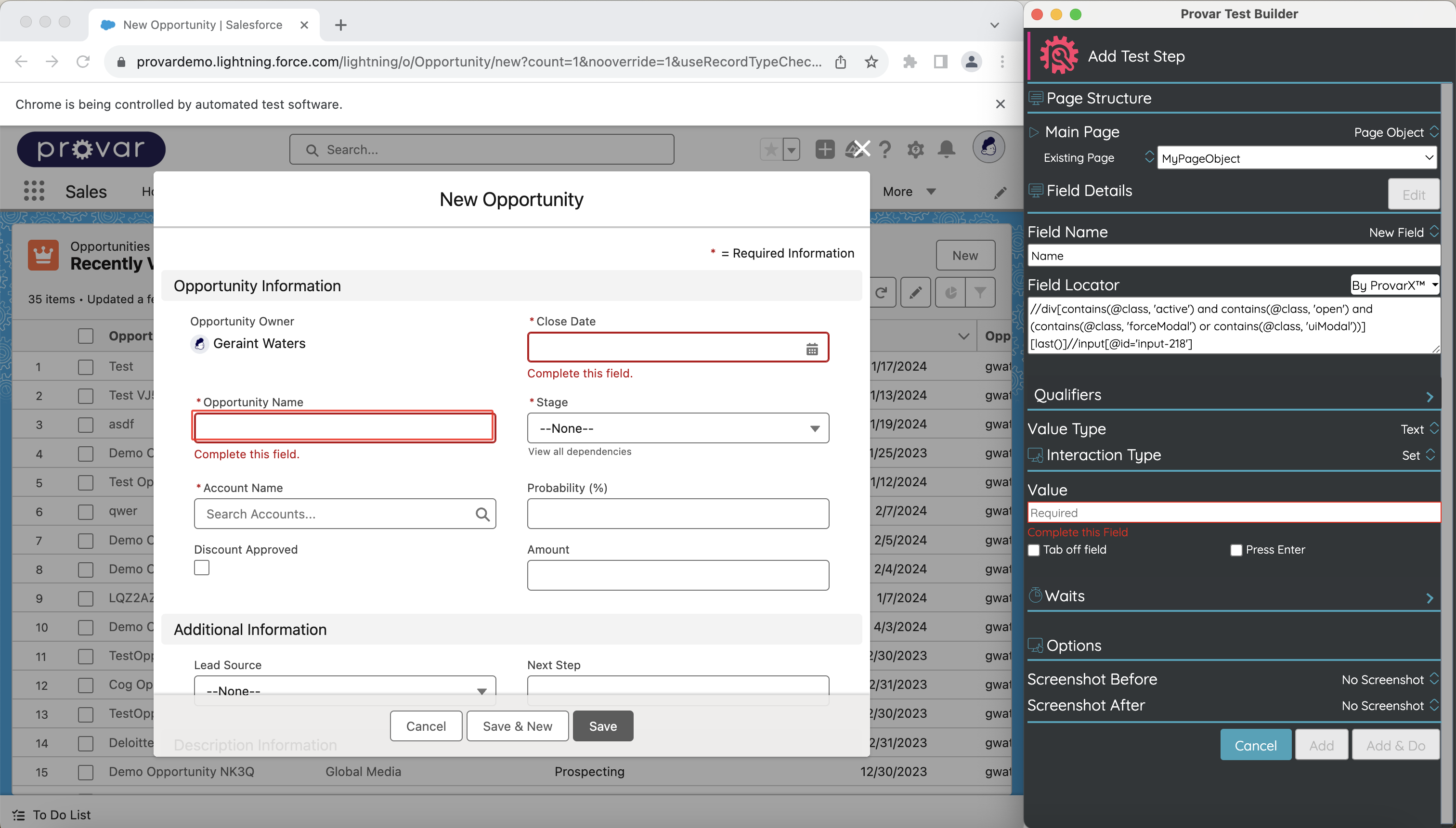 ProvarX™, Page Object Locators | Provar Documentation